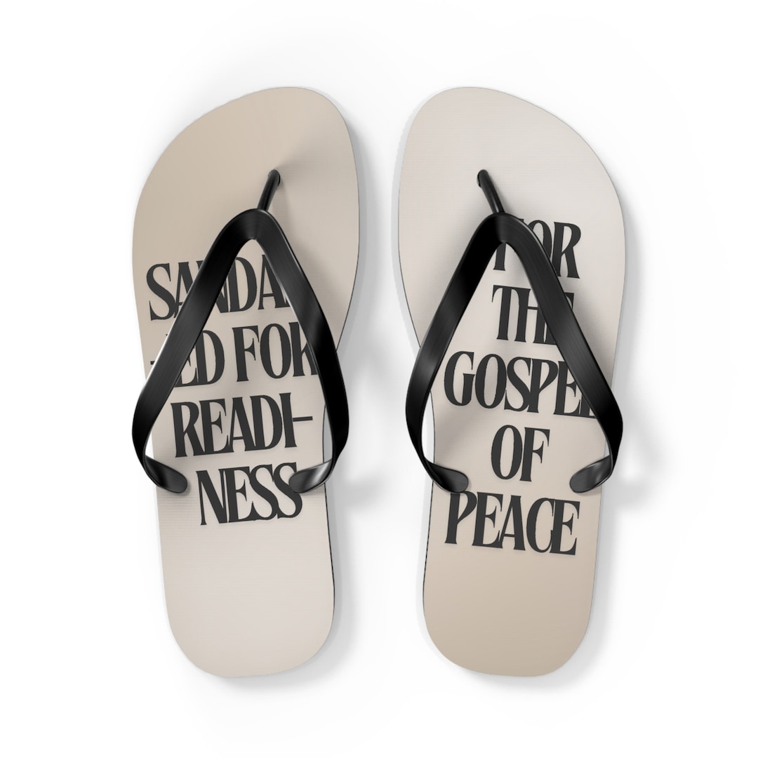 Bible Flip Flops, Christian Sandals, Jesus Sandals, Shoes of Peace ...