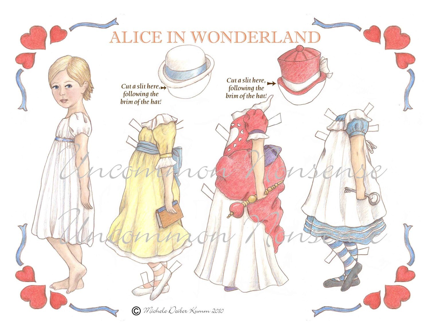 Alice in Wonderland Artist Paper Doll | Etsy