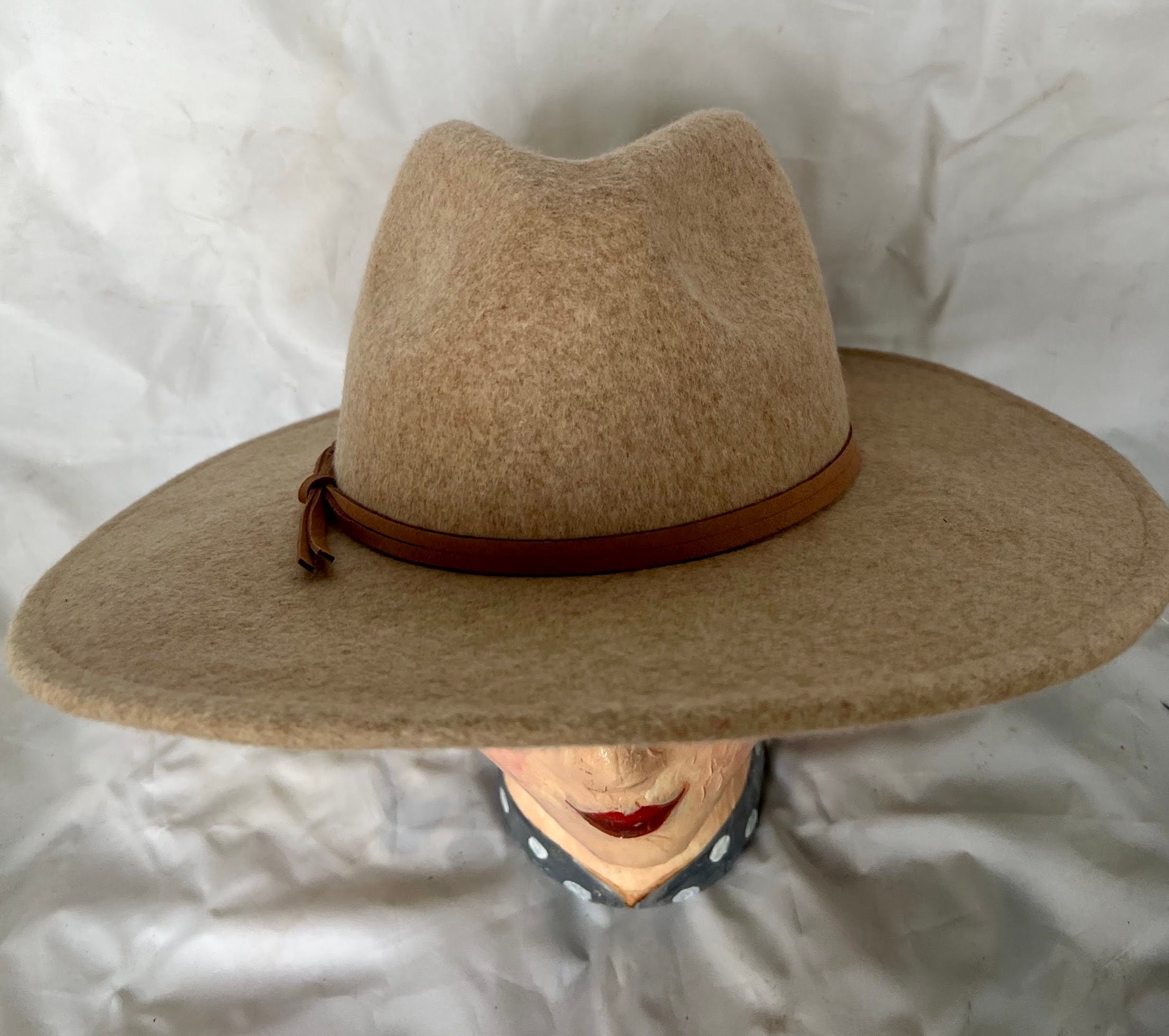 Hat Pyrography, Peony Crown Hat, Universal Thread Felt Wide Brim ...