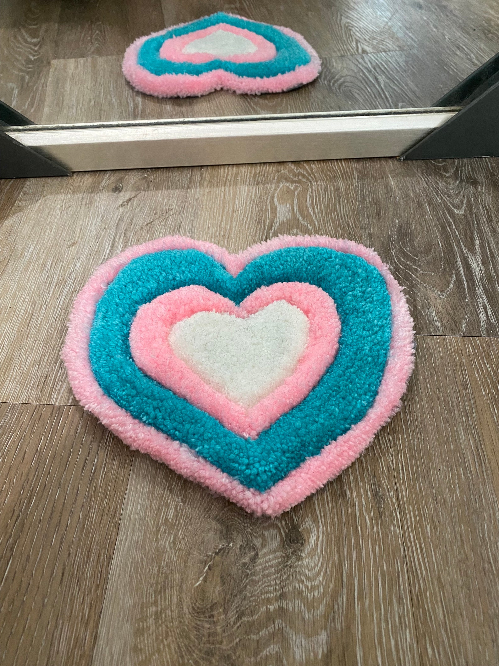 Trans Pride Heart Wall Hanging / Mini Rug Soft, Plush, Queer ...
