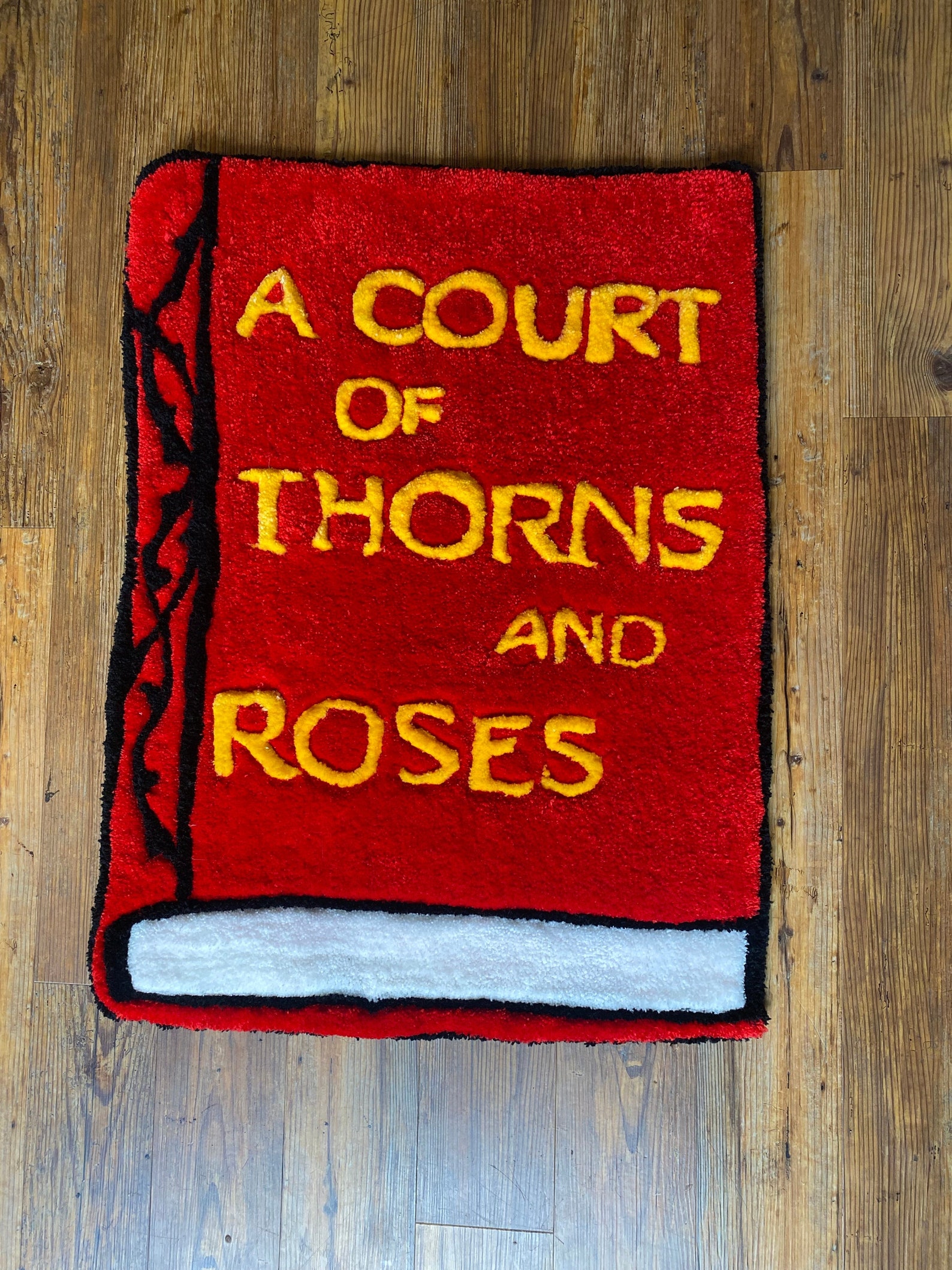 A Court of Thorns and Roses Book Tufted Rug ACOTAR Bookish Fantasy ...