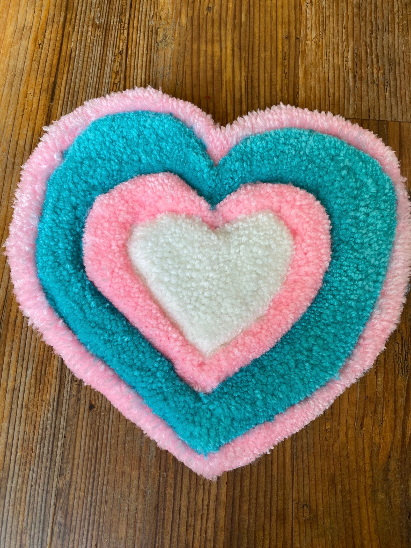 Trans Pride Heart Wall Hanging / Mini Rug Soft, Plush, Queer ...