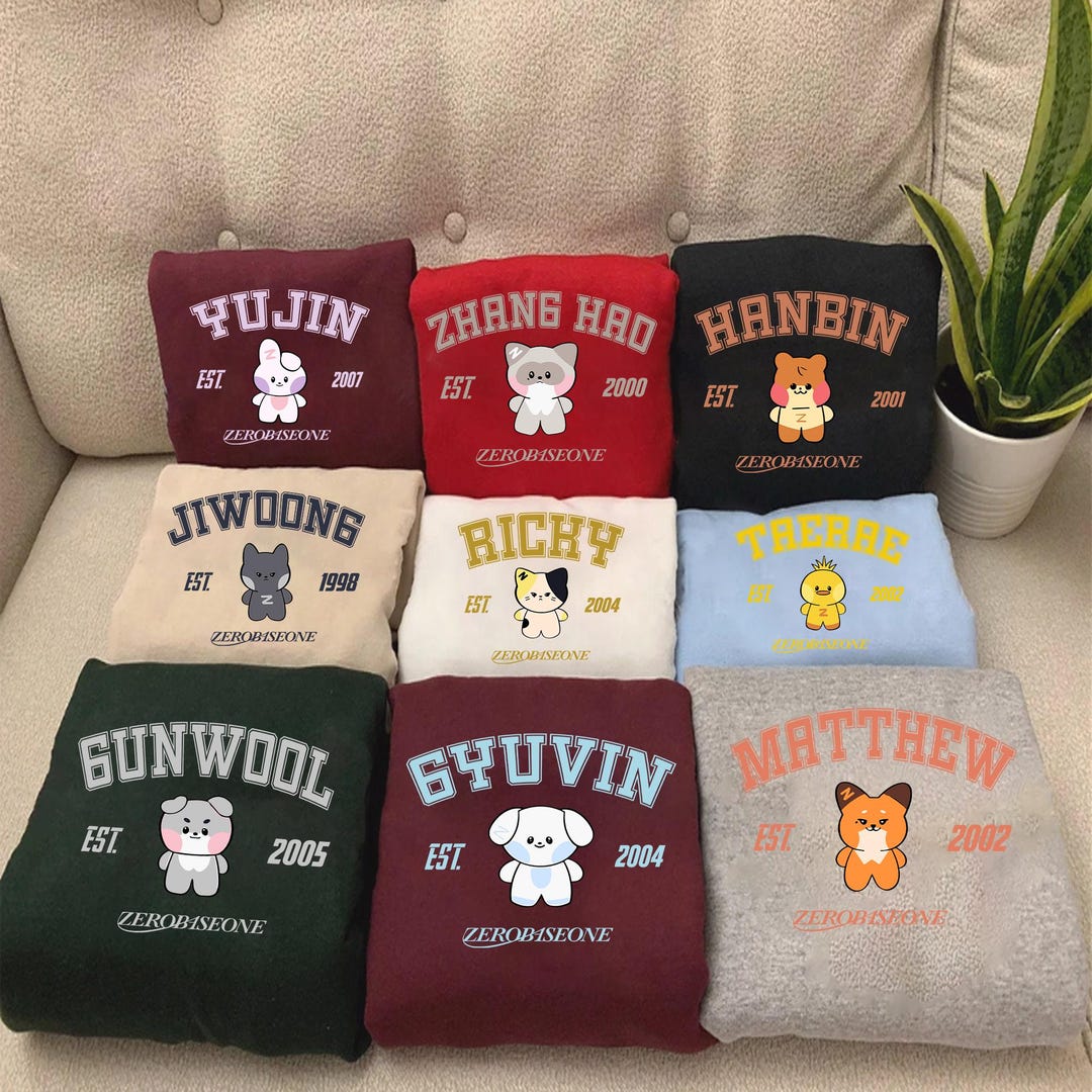 Zerobaseone Zeroni Members Sweatshirt, ZB1 Cinema Paradise Album Shirt ...