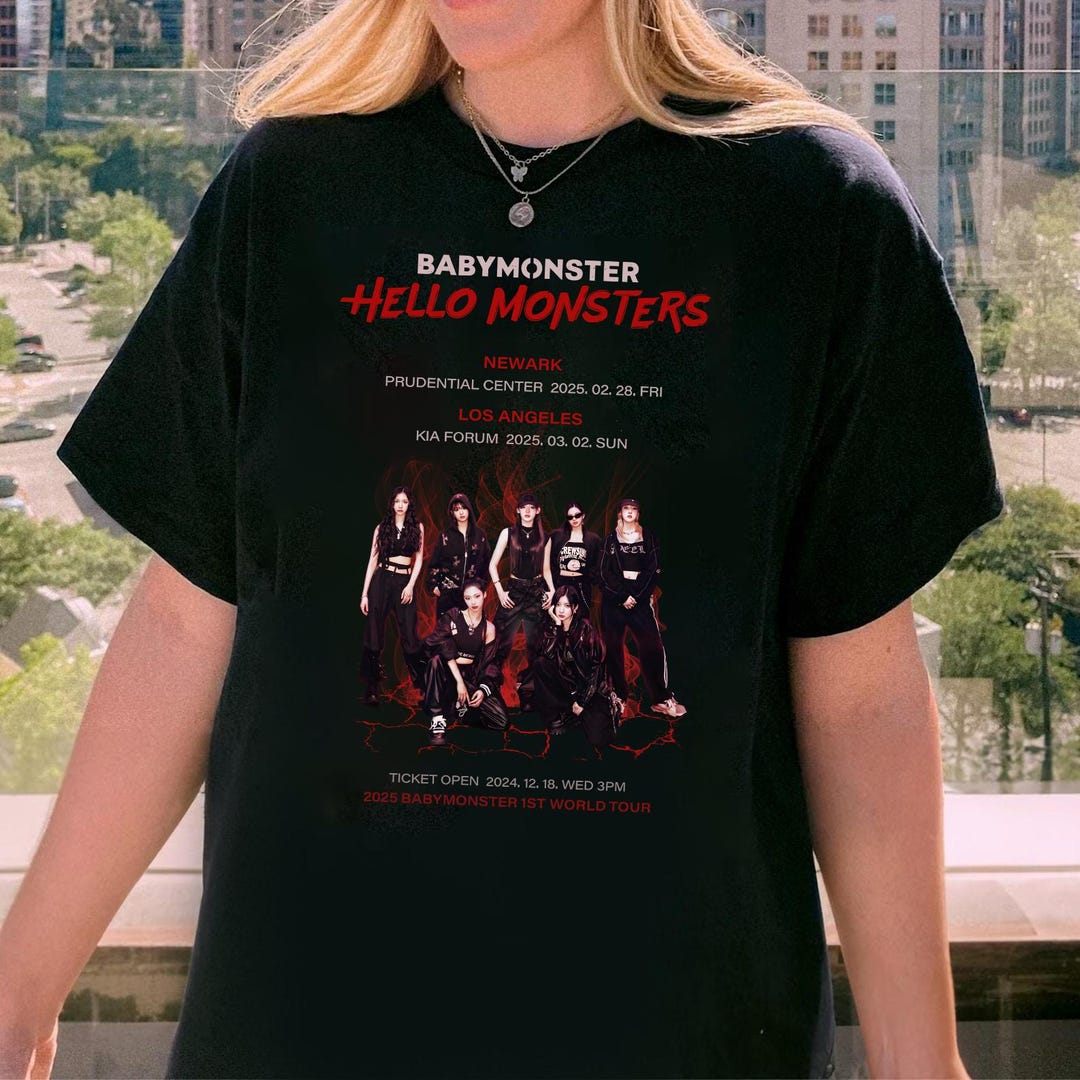 Babymonster World Tour Shirt, Babymonster Members Kpop Shirt, Hello ...