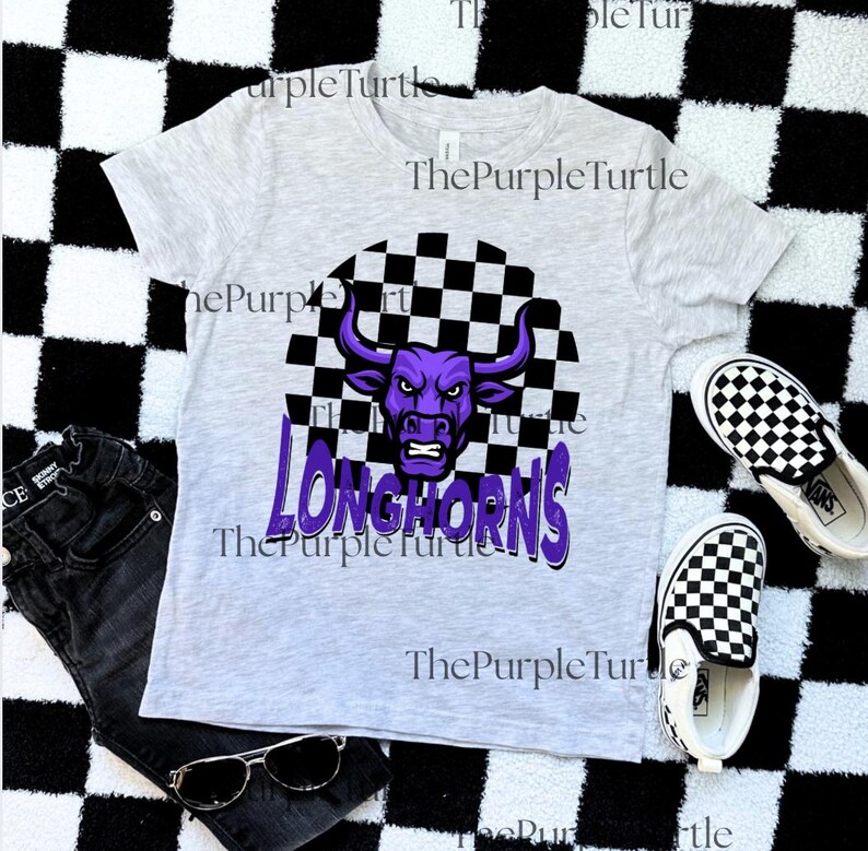 Purple Longhorn Mascot PNG: School Spirit Design (digital Download - Etsy
