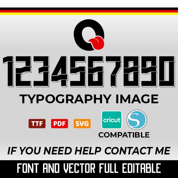 Font Germany Jersey Home Vector, Pdf, Svg, Ttf - Etsy