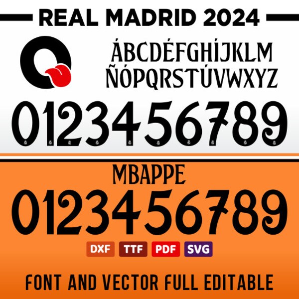 Ronaldo Jersey Font - Etsy