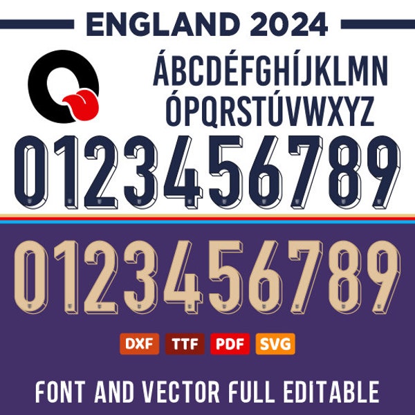 England Football Font Svg - Etsy