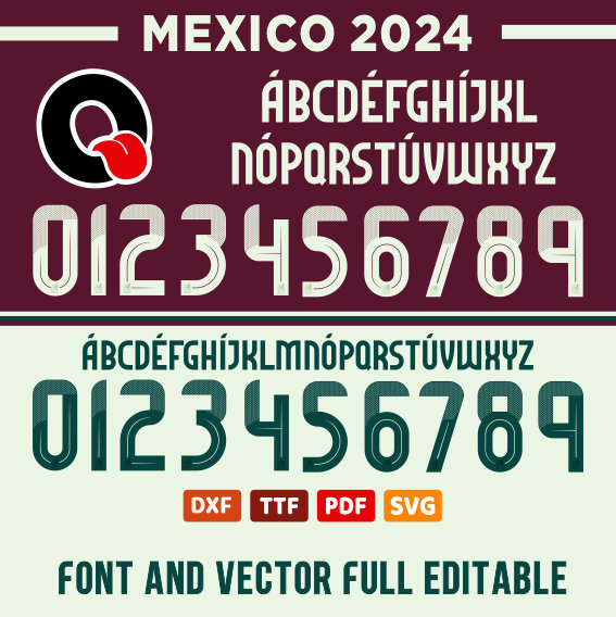 Font Mexico jersey 2024 vector, pdf, svg, ttf - Etsy México
