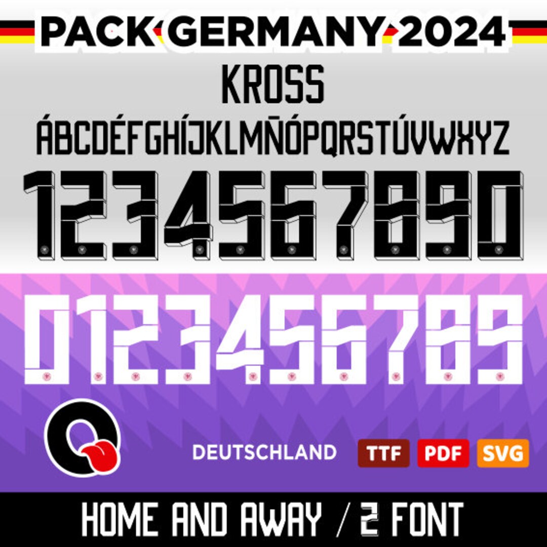 Pack Germany Home and Away Font Vector, Pdf, Svg, Ttf - Etsy