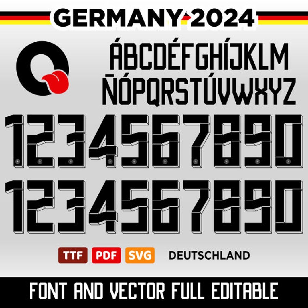 Font Germany Jersey Home Vector, Pdf, Svg, Ttf - Etsy