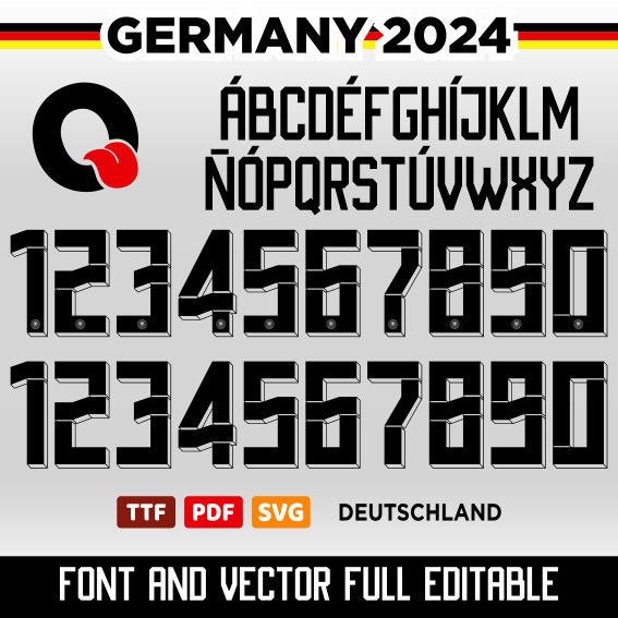 Font Germany Jersey Home Vector, Pdf, Svg, Ttf - Etsy