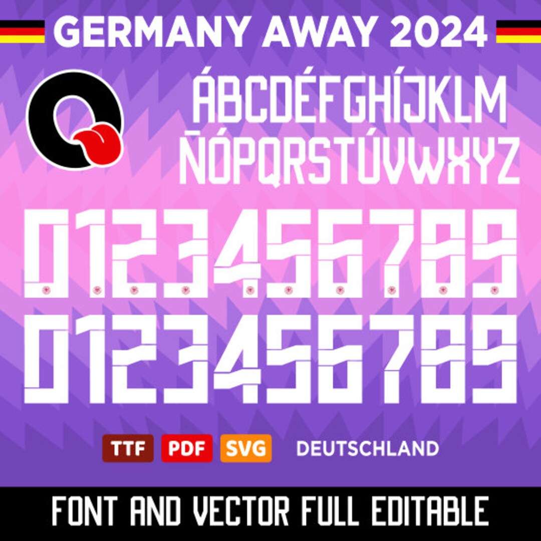 Font Germany Jersey Away Vector, Pdf, Svg, Ttf - Etsy