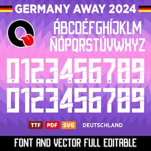 Font Germany Jersey Away Vector, Pdf, Svg, Ttf - Etsy
