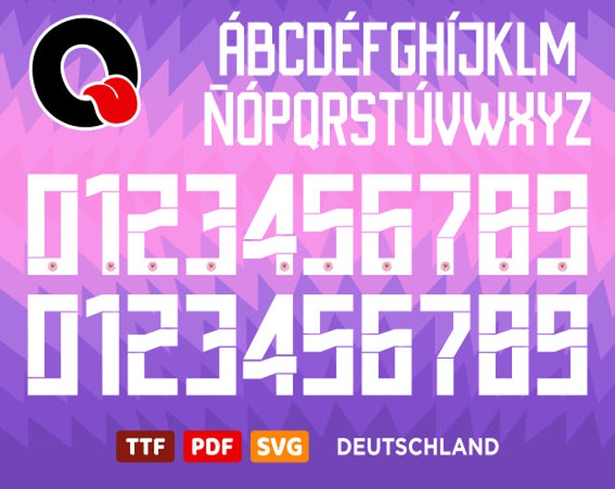 Font Germany Jersey Away Vector, Pdf, Svg, Ttf - Etsy