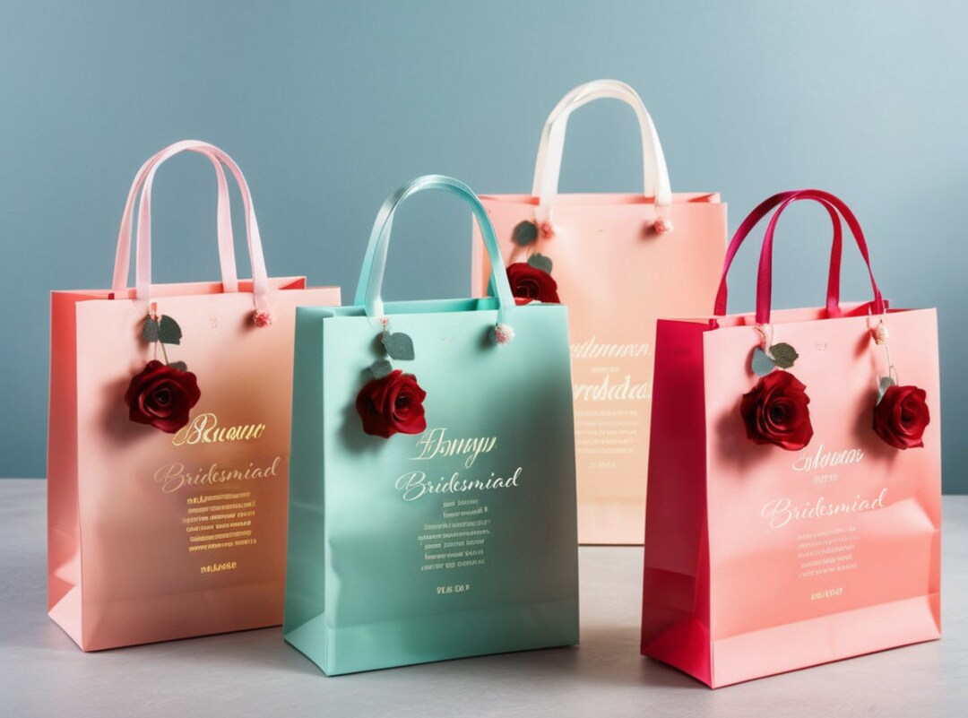 Personalized Gift Bag, Bridesmaid Gift Bag, Elegant Gift Bag, Craft Bag ...