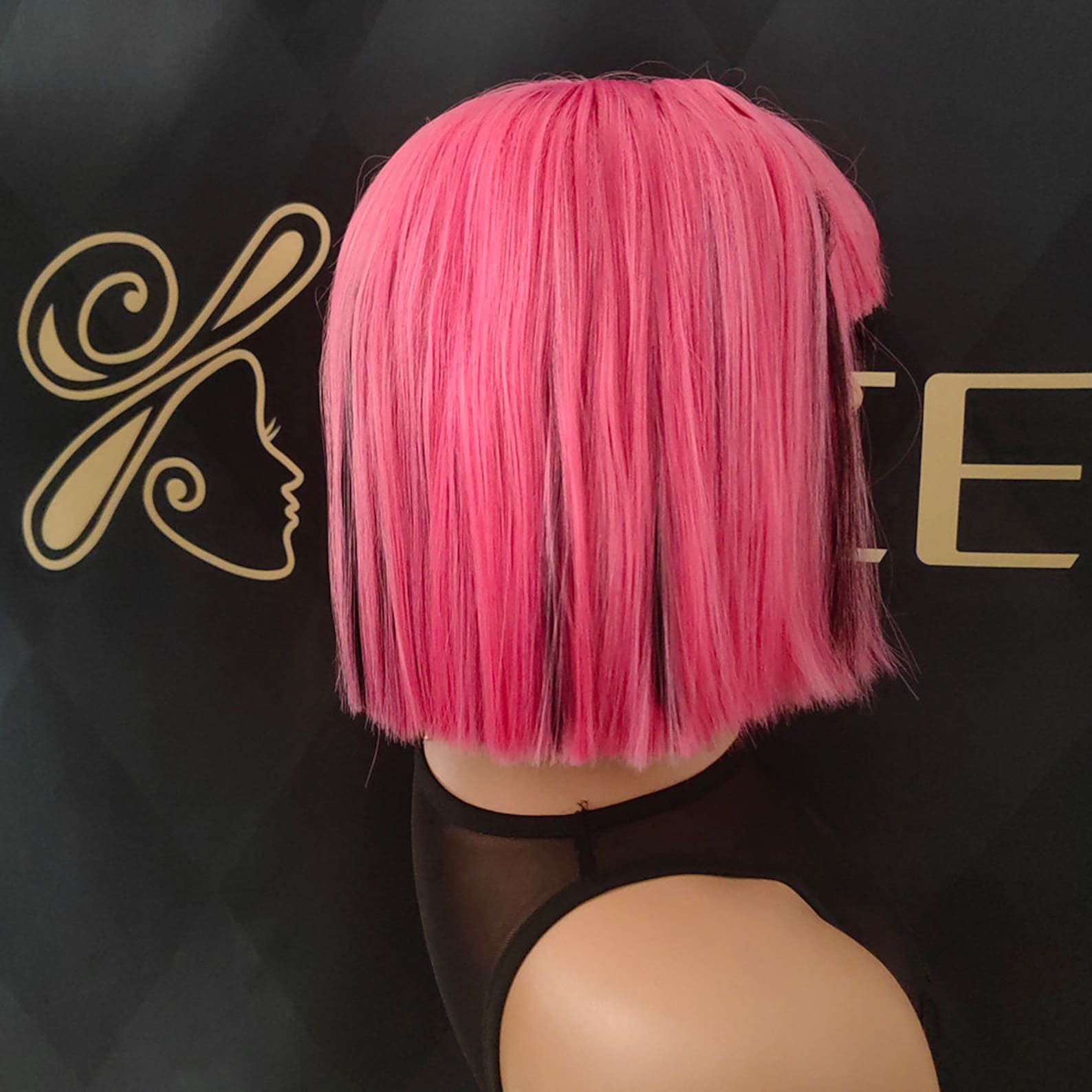 Pink Wig, Straight Wigs, Short Straight Wig, Ombre Pink BOBO Wig ...