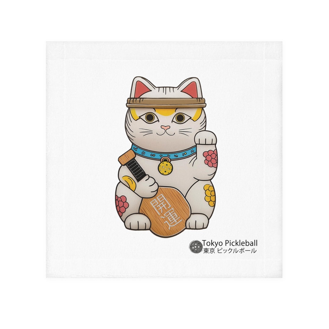Lucky Cat Pickleball good Luck Face Towel - Etsy