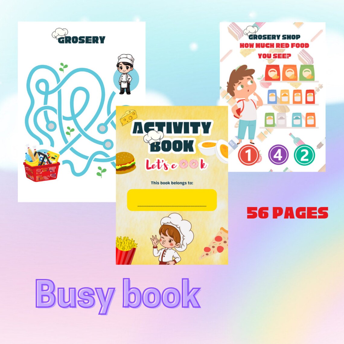 Toddler Learning Binder, Printable Toddler Busy Binder, Learning Book ...