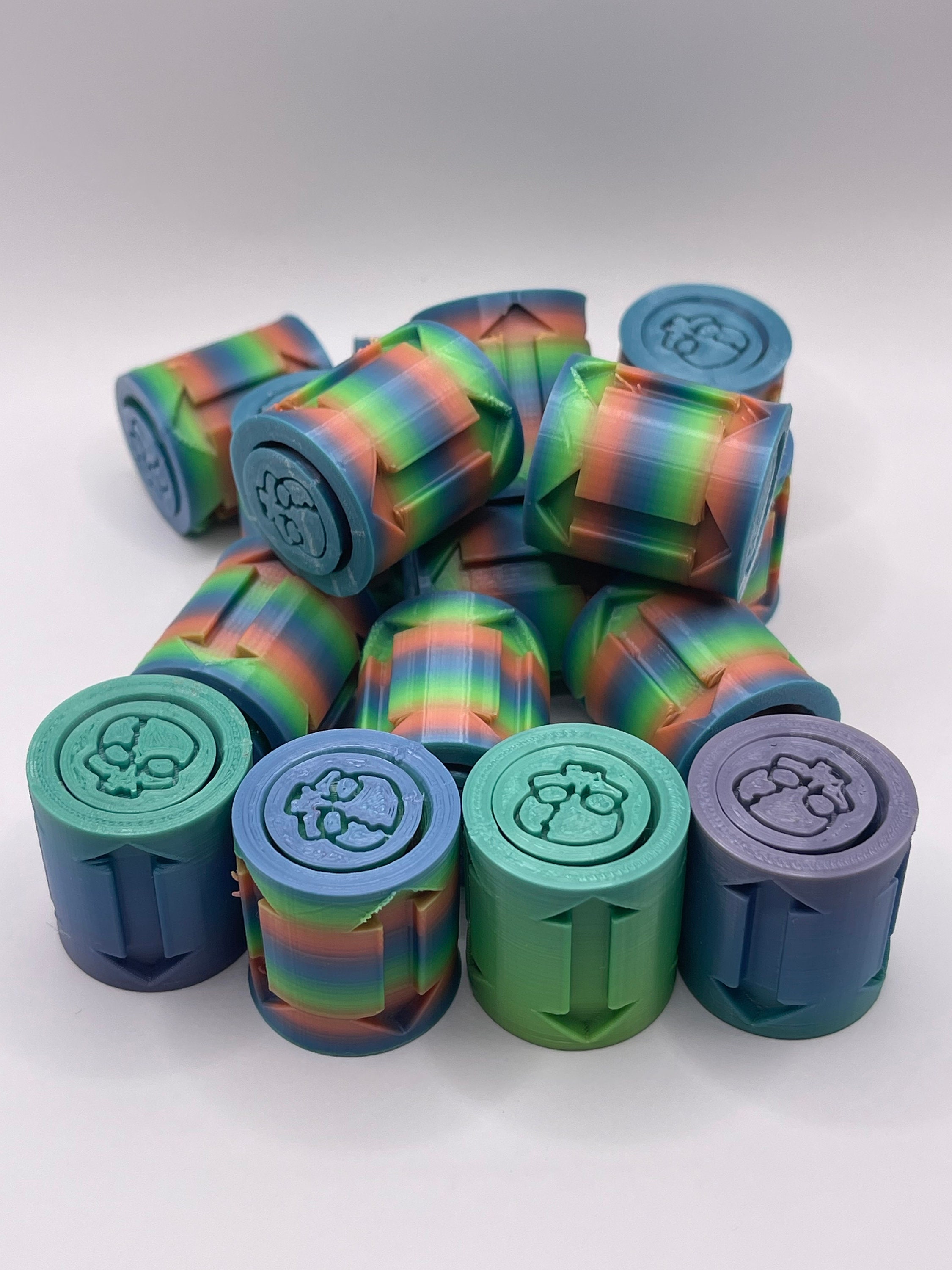 Fidget Toy Custom Spinning Anxiety Stress Relief Fidget Multicolored 3D ...