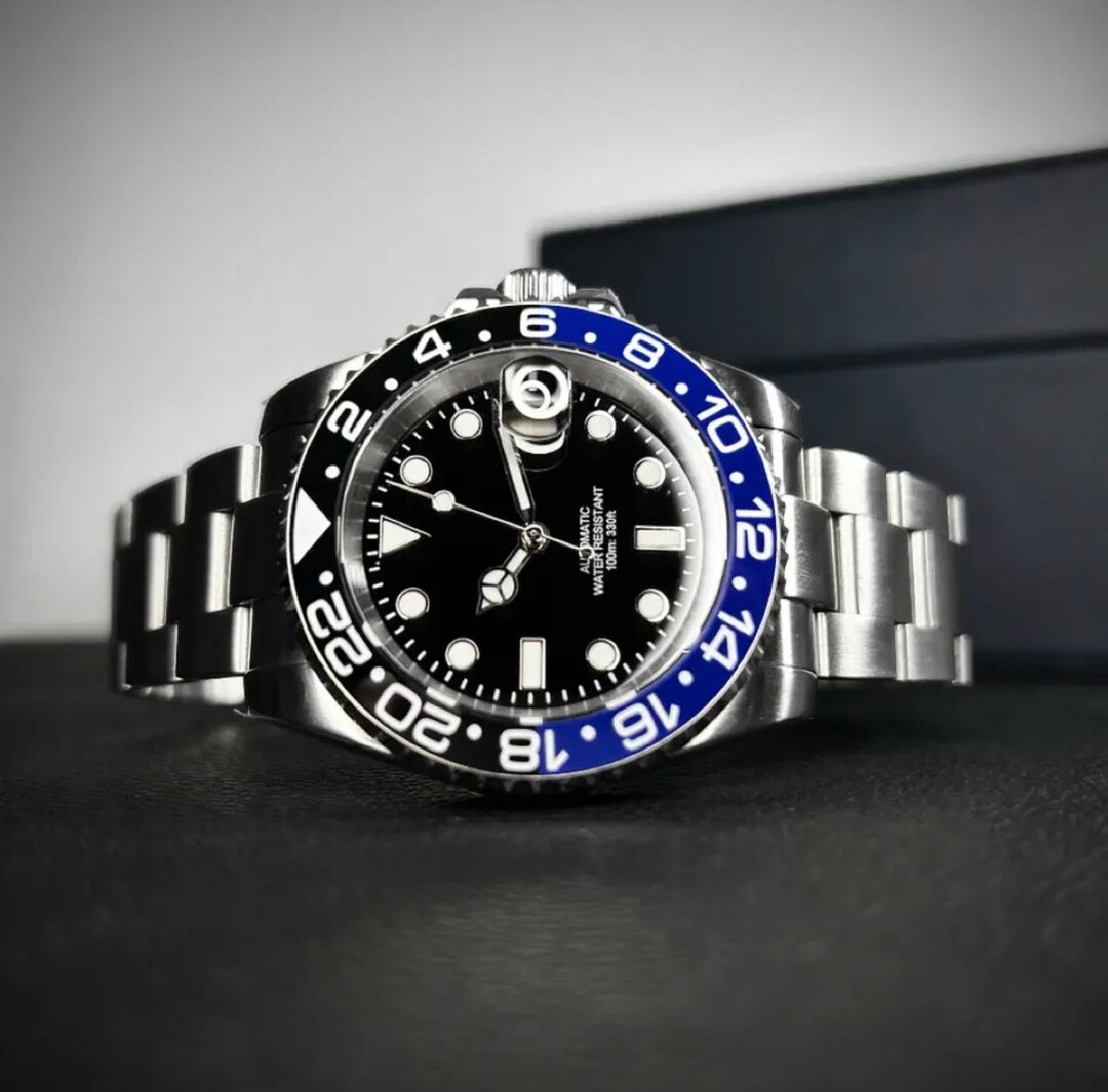 Custom 40mm Sub batman Diver Mod Watch No Logo NH35 Automatic - Etsy