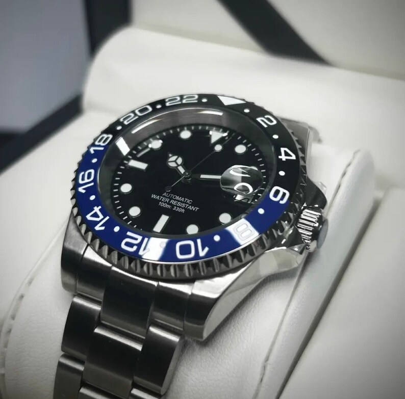 Custom 40mm Sub batman Diver Mod Watch No Logo NH35 Automatic - Etsy