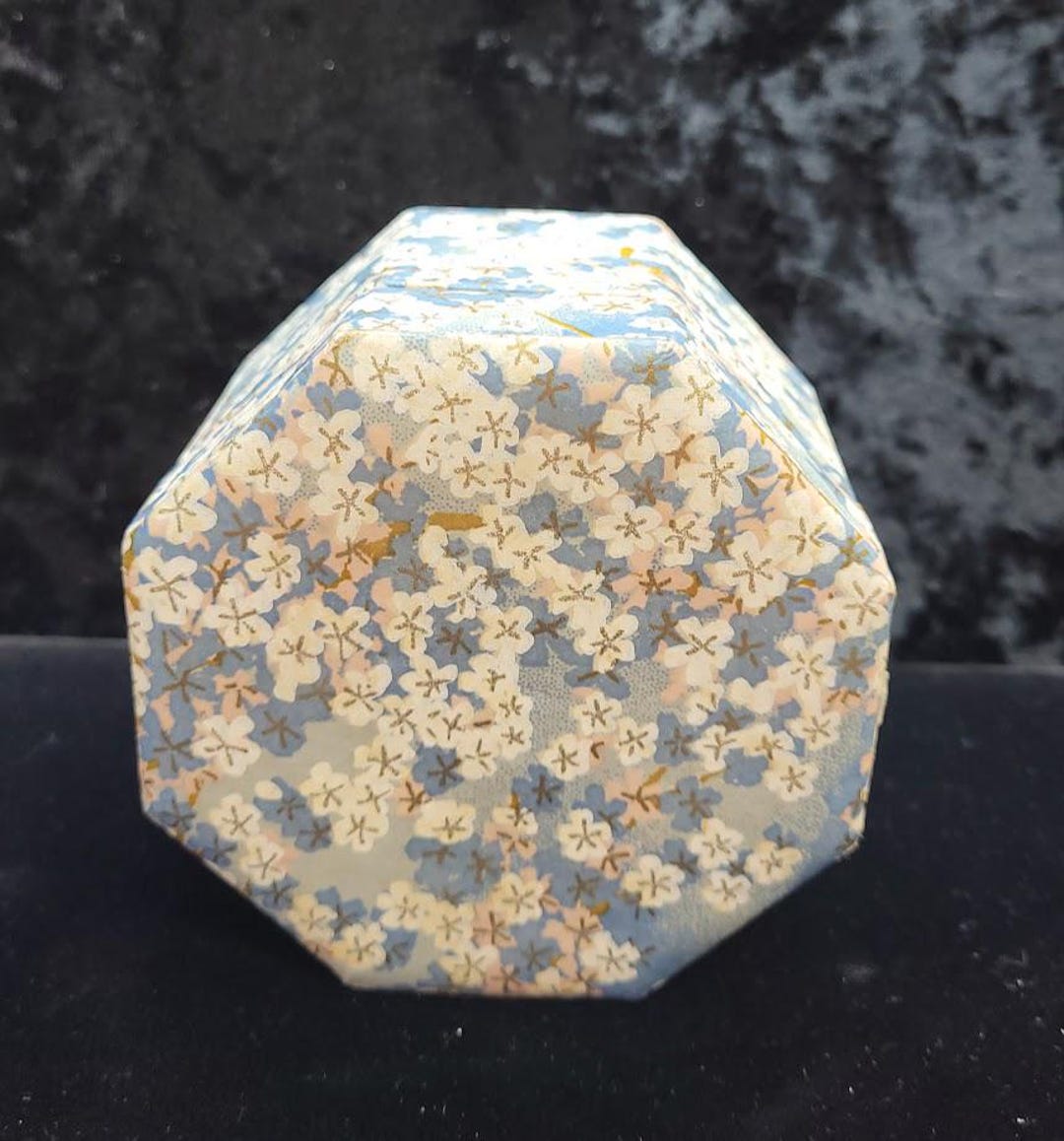 Washi Paper Tea Box: Japanese Floral Container - Etsy
