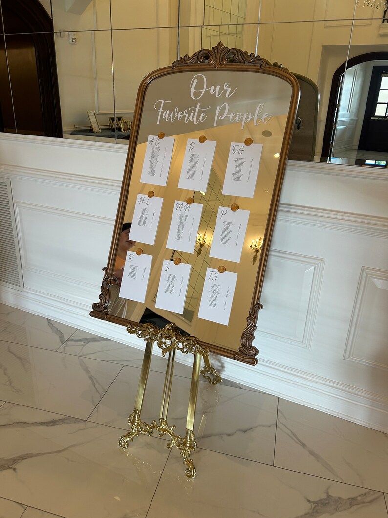 Seating Chart (vinyl Decal) - Etsy