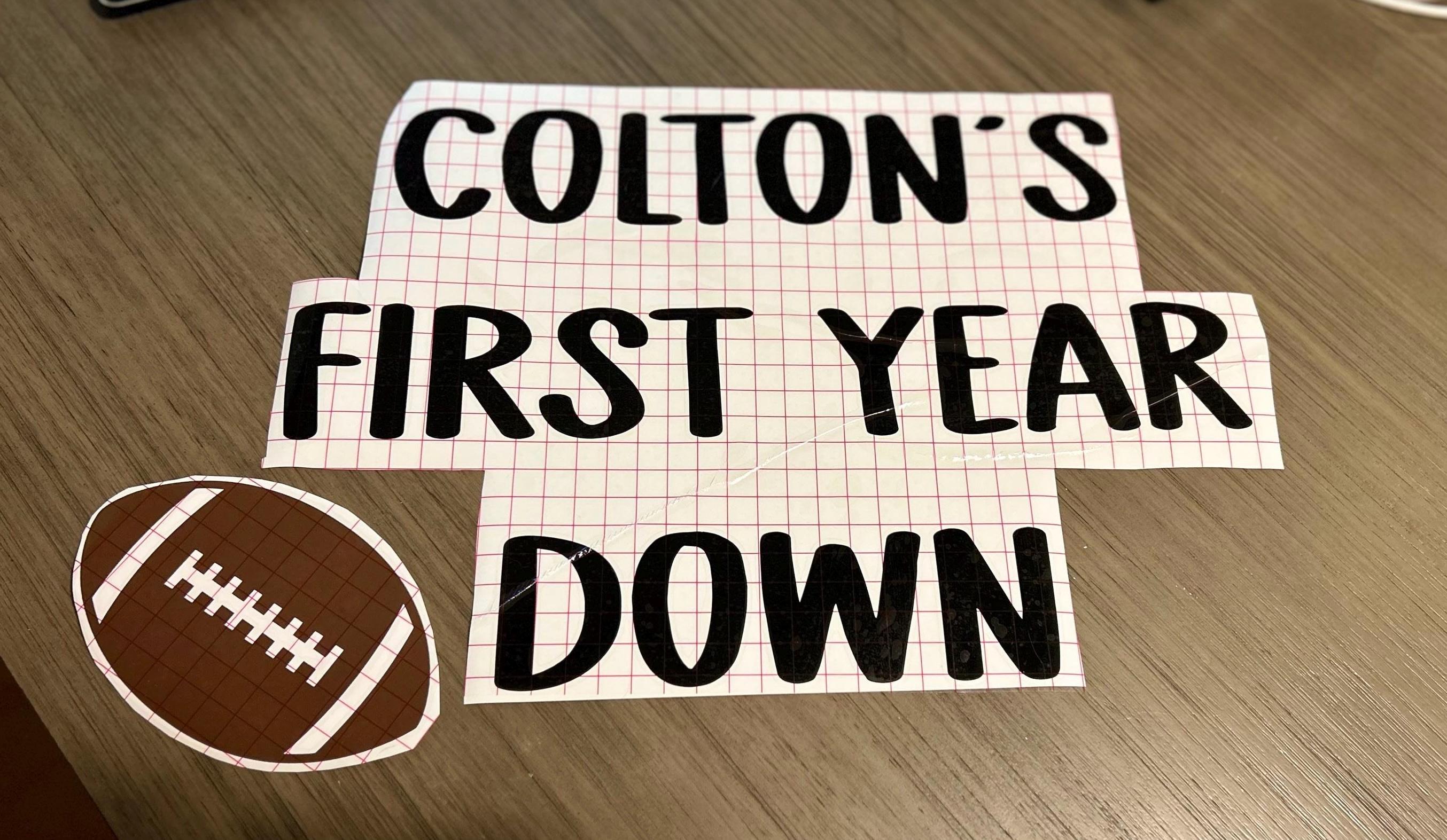 First Year Down Decal - Etsy