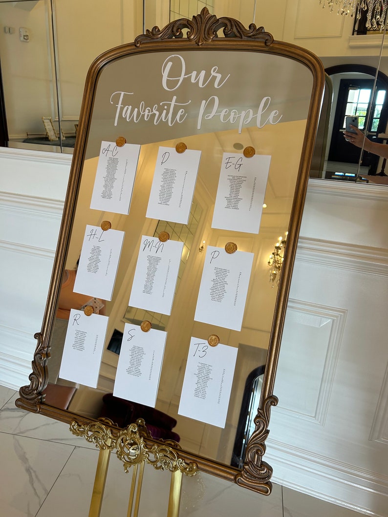 Seating Chart (vinyl Decal) - Etsy