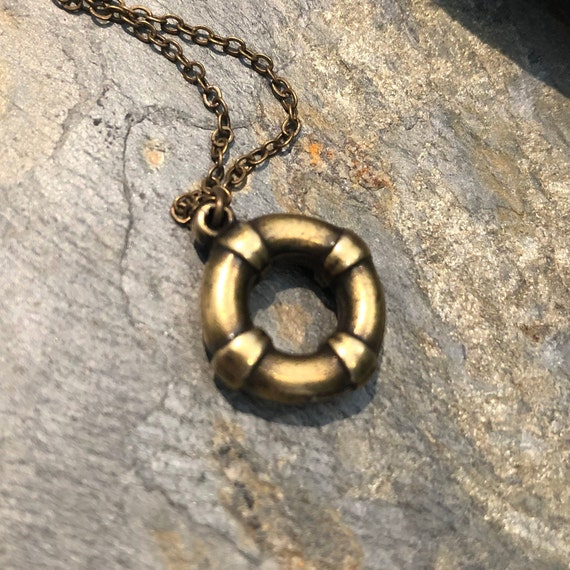 Life Ring Preserver Necklace Nautical Pendant Life Buoy - Etsy