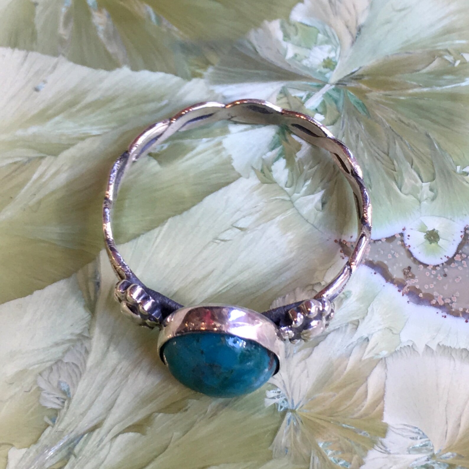 Turquoises Ring, December Birthstone Ring, Mothers Ring, Stacking Ring ...