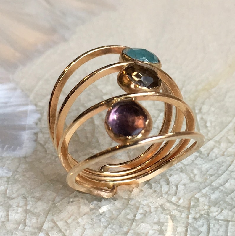 Mothers Ring, Birthstones Ring, Mothers Ring, Stacking Rings, Solid ...