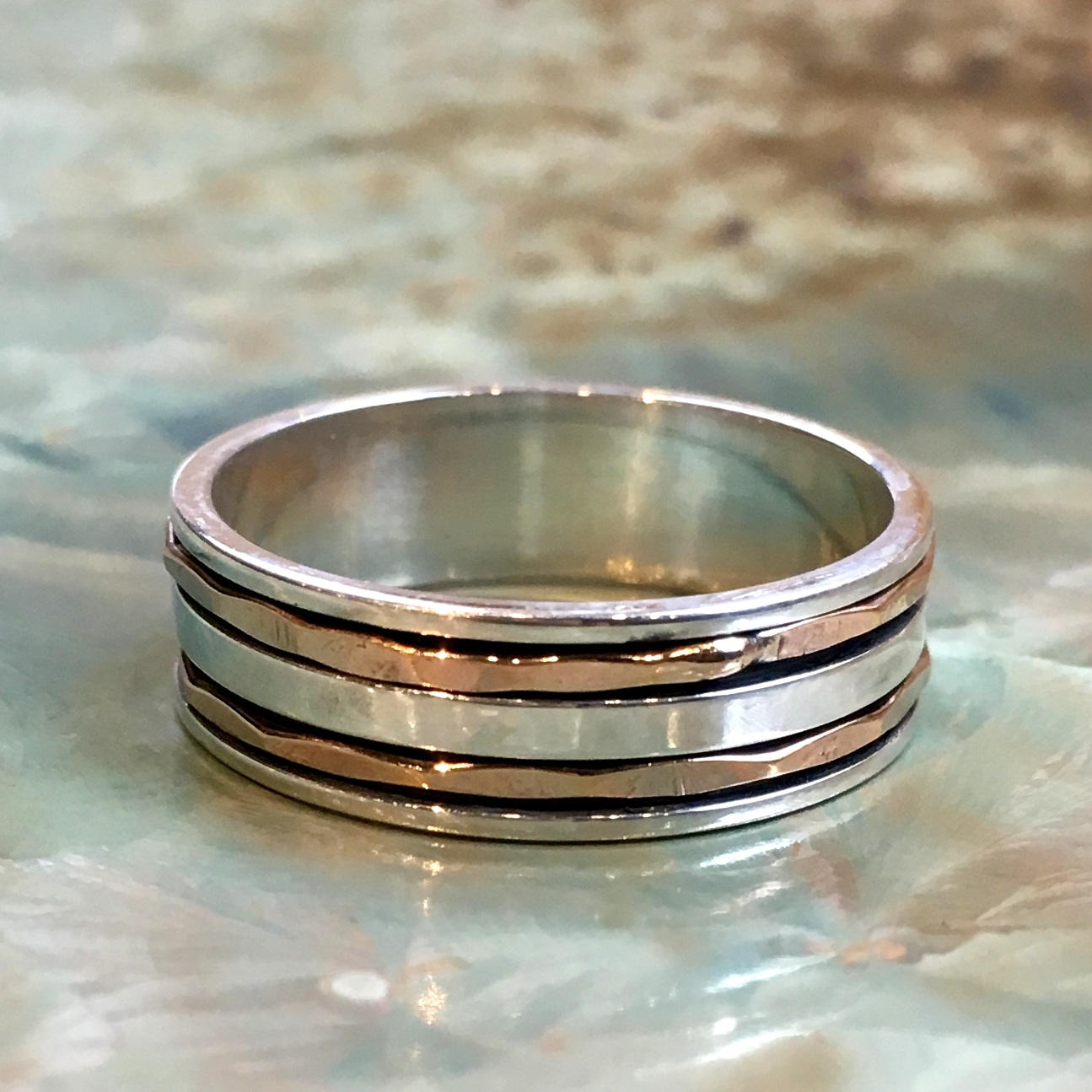 Skinny Spinner Ring, Stackable Ring, Minimal Silver Gold Ring, Wedding ...