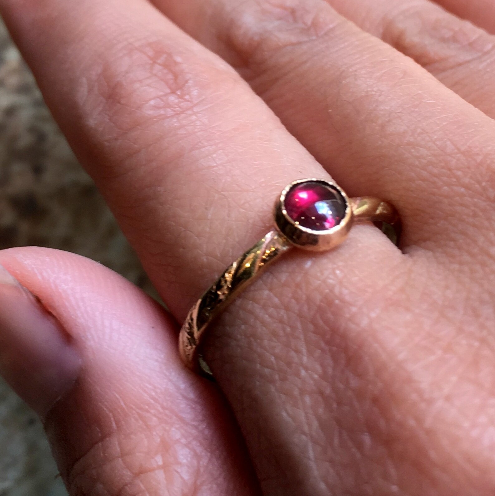 Garnet ring January birthstone ring Gold ring Gold Filled | Etsy