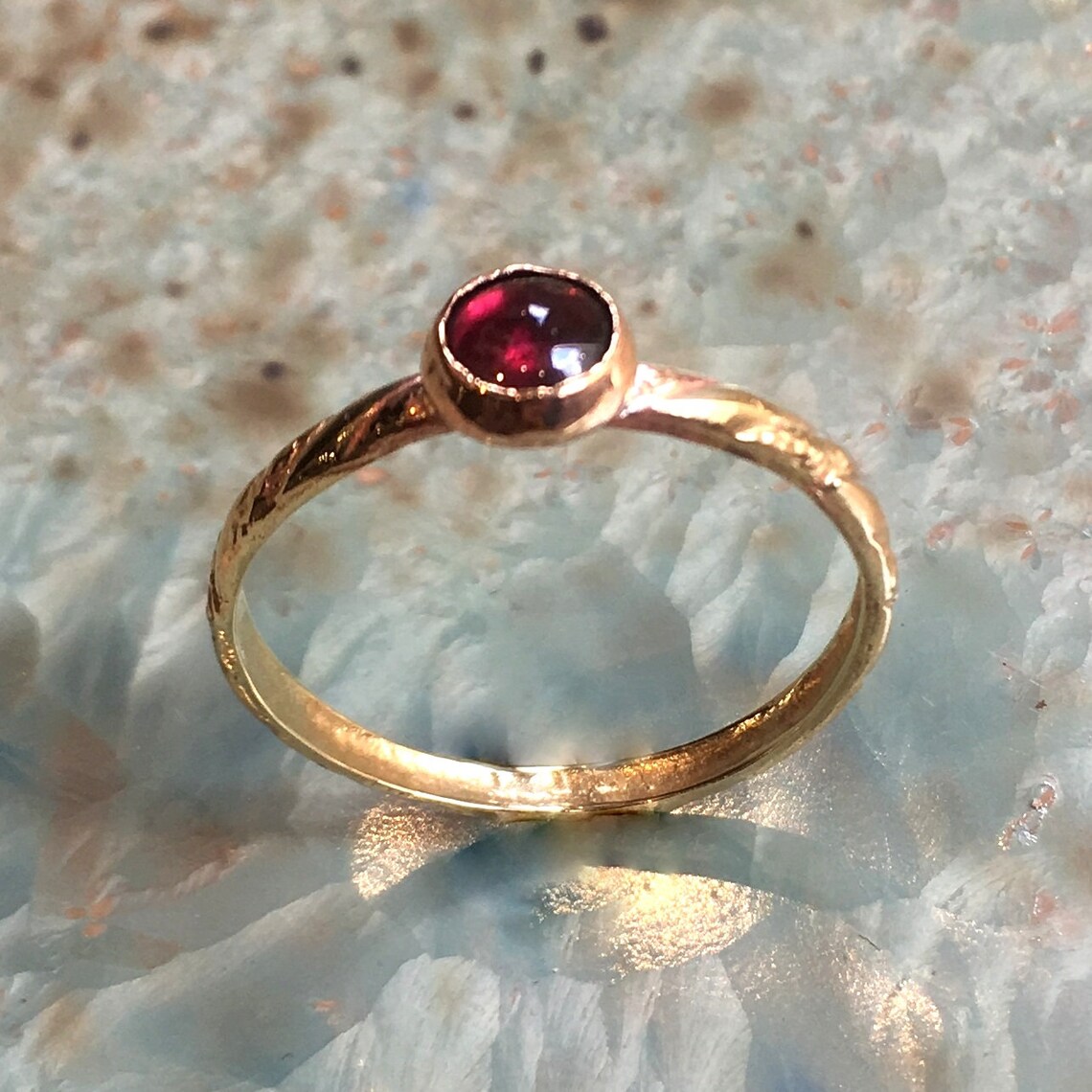 Garnet Ring January Birthstone Ring Gold Ring Gold Filled | Etsy