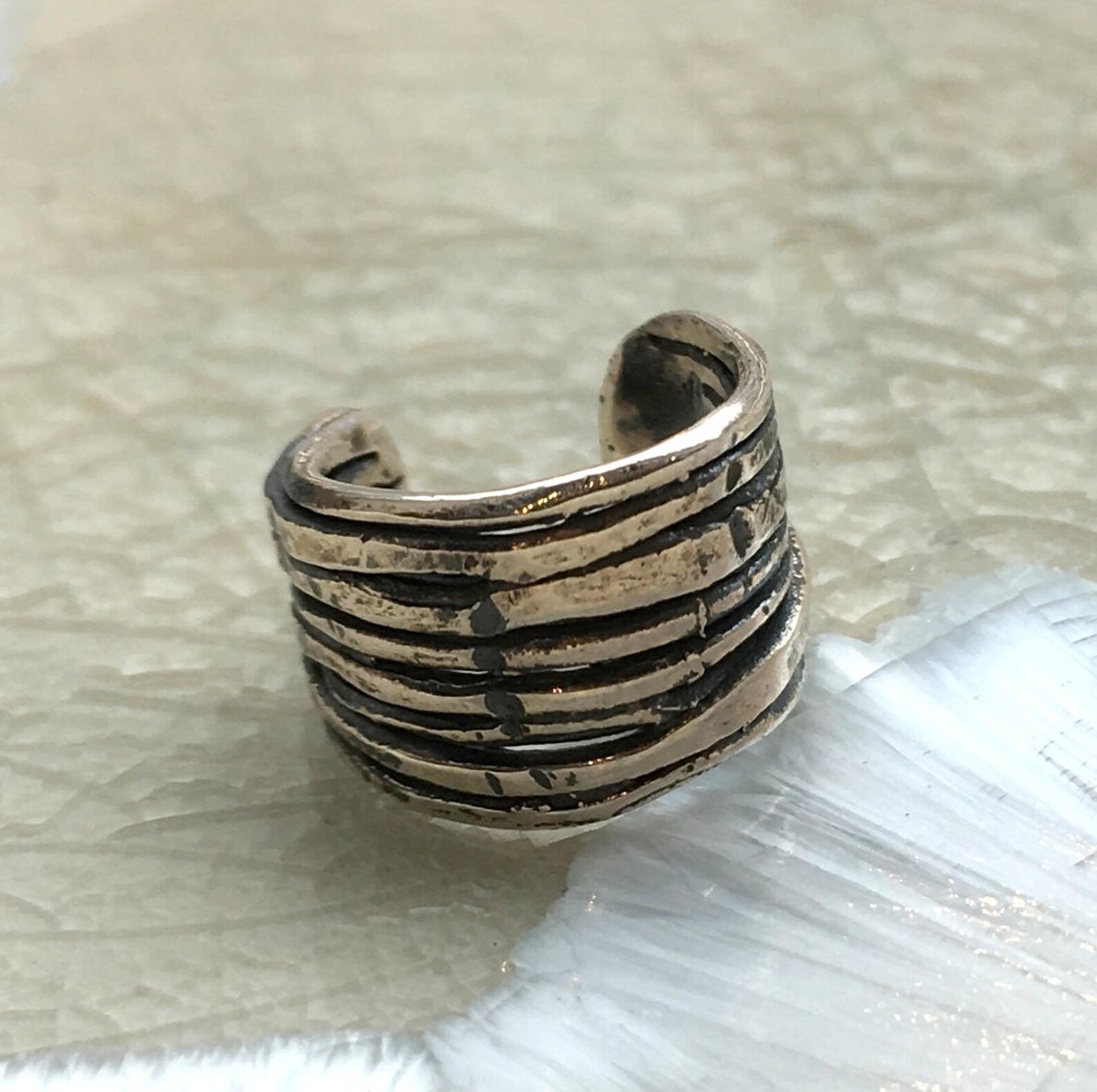 Fake Conch Piercing Sterling Silver Ear Cuff Fake Ear - Etsy