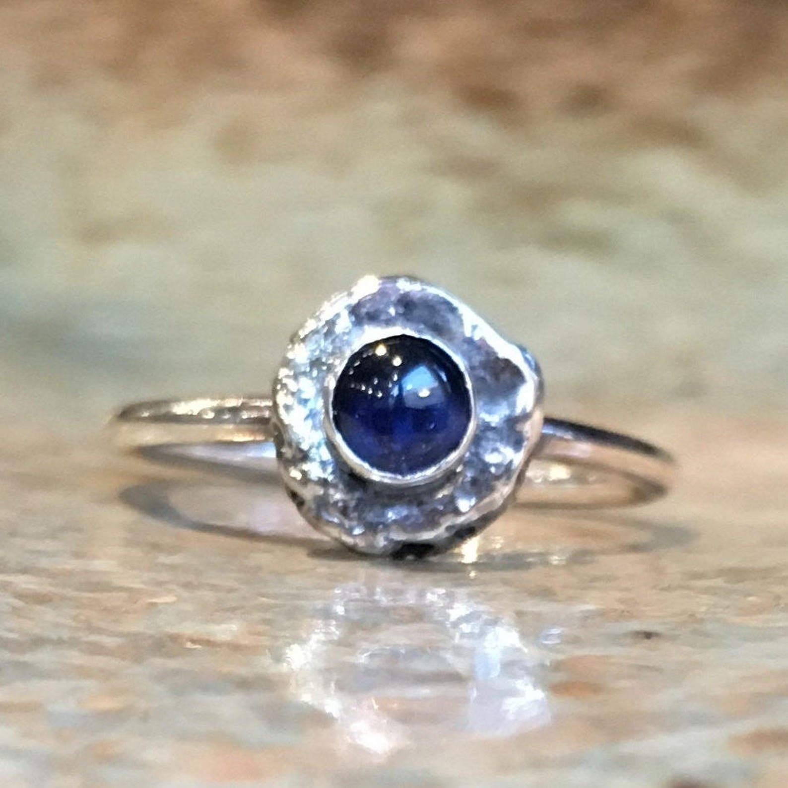Birthstone Ring Blue Sapphire Ring Sterling Silver Ring - Etsy
