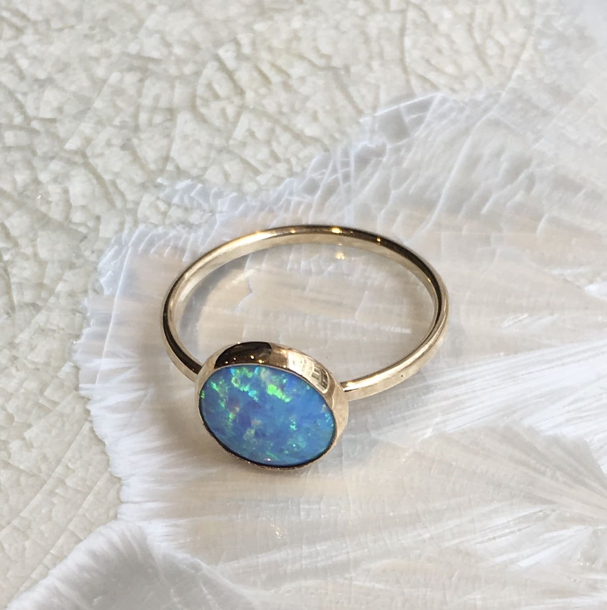 Opal Ring Personalised Ring Birthstone Ring Gold Filled | Etsy