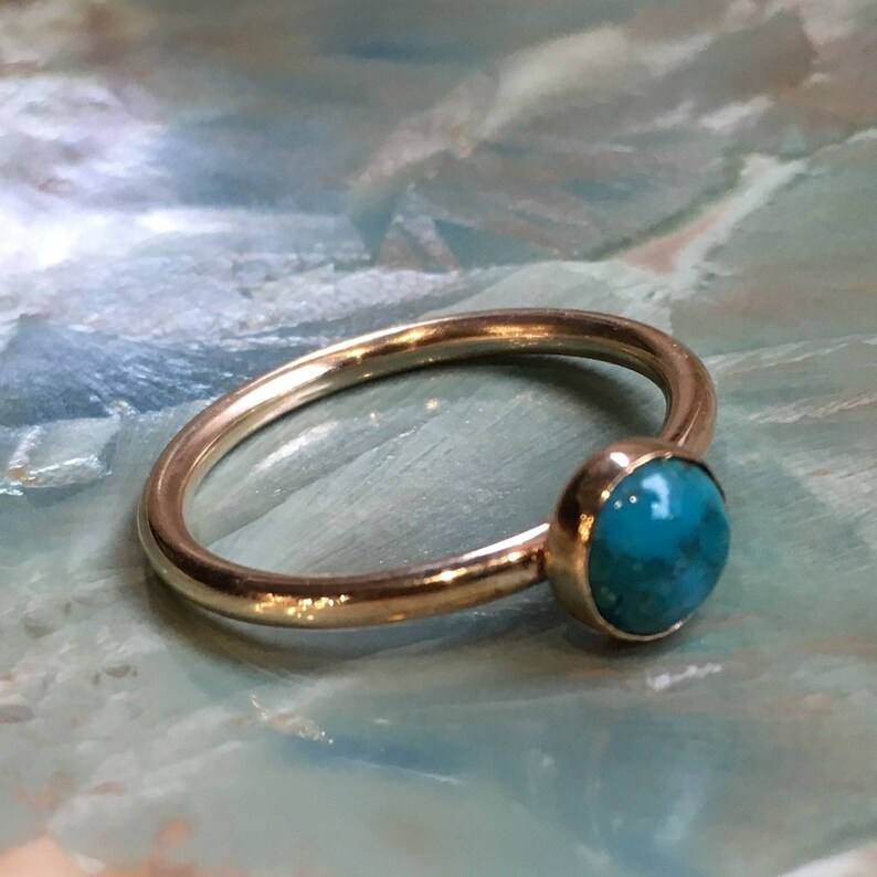 Turquoise Ring, December Birthstone Ring, Gold Ring, Gold Filled Ring ...