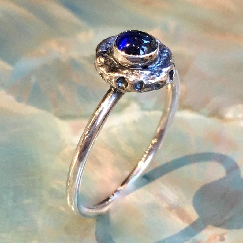 Birthstone Ring Blue Sapphire Ring Sterling Silver Ring - Etsy
