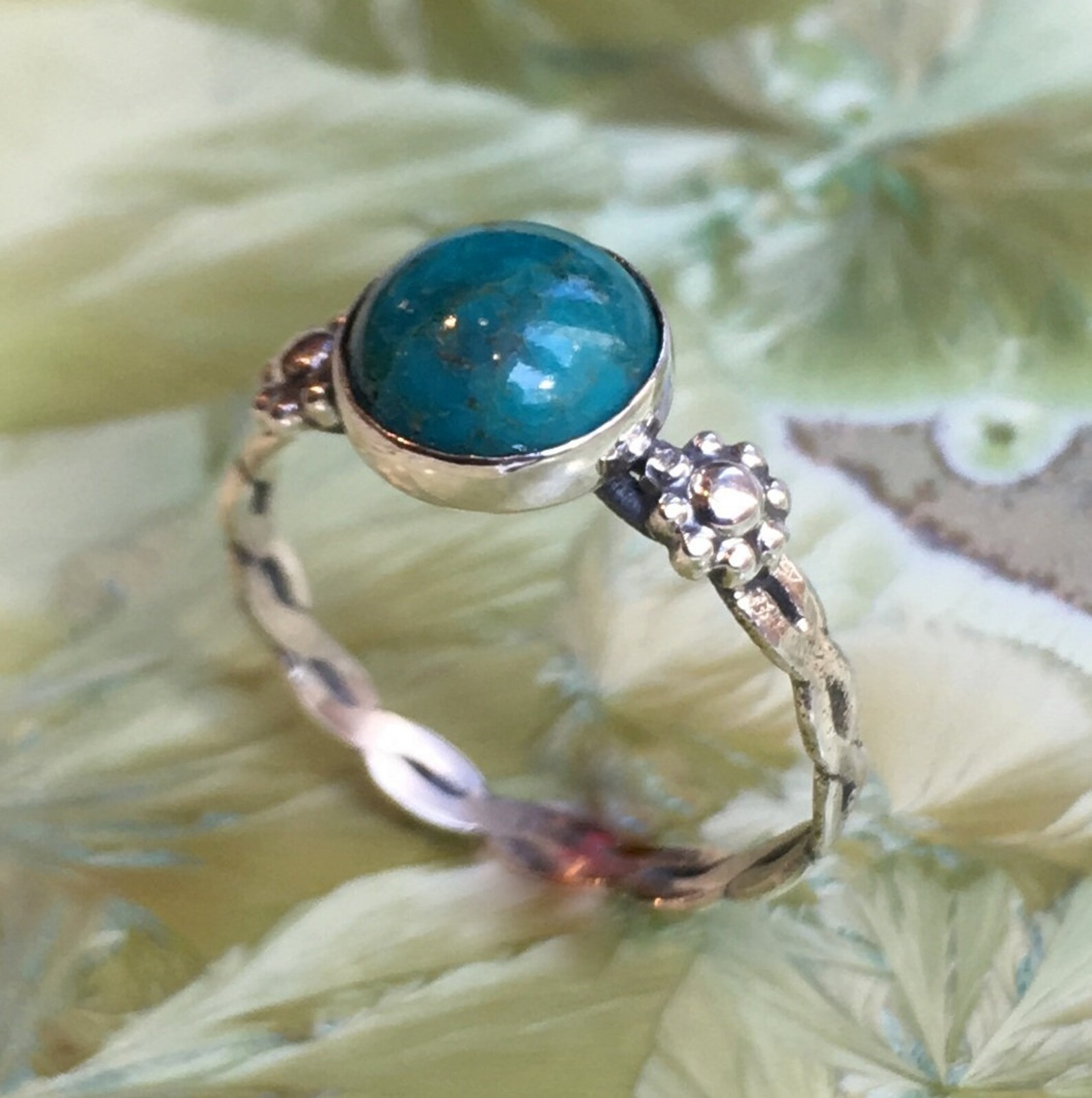 Turquoises Ring, December Birthstone Ring, Mothers Ring, Stacking Ring ...