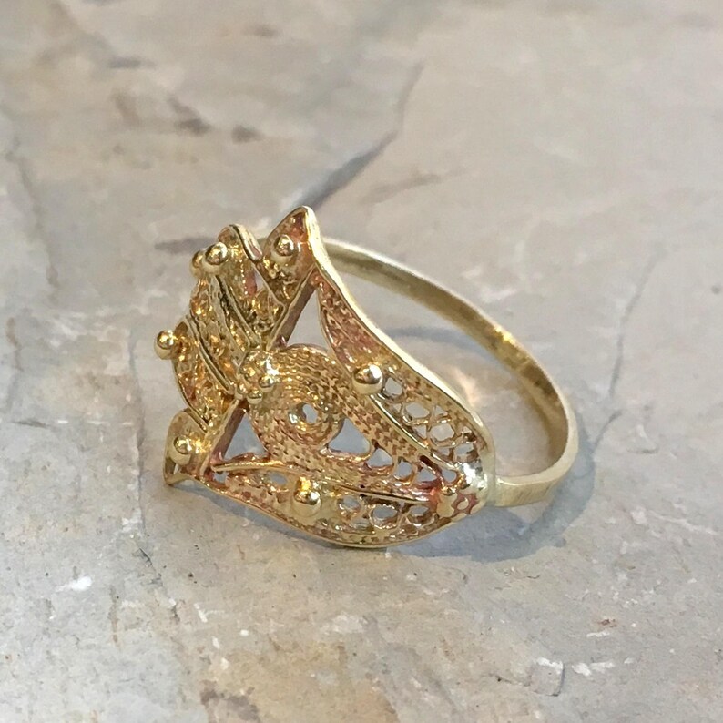Hamsa Ring, Gold Filled Ring, Brass Hand Ring, Simple Ring, Dainty Ring ...