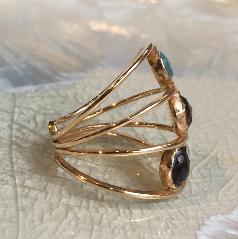 Mothers Ring, Birthstones Ring, Mothers Ring, Stacking Rings, Solid ...