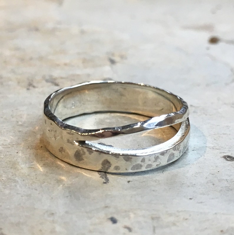 Midi Ring Dainty Thumb Ring Double Stacking Ring Skinny - Etsy