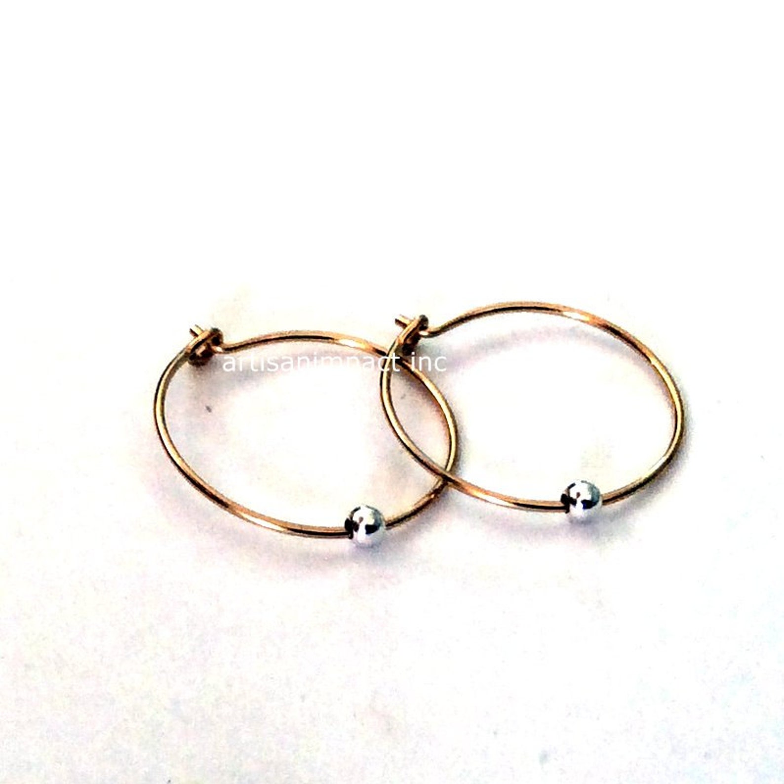 Dainty Earrings Simple Hoops Gold Silver Earring Minimalist | Etsy