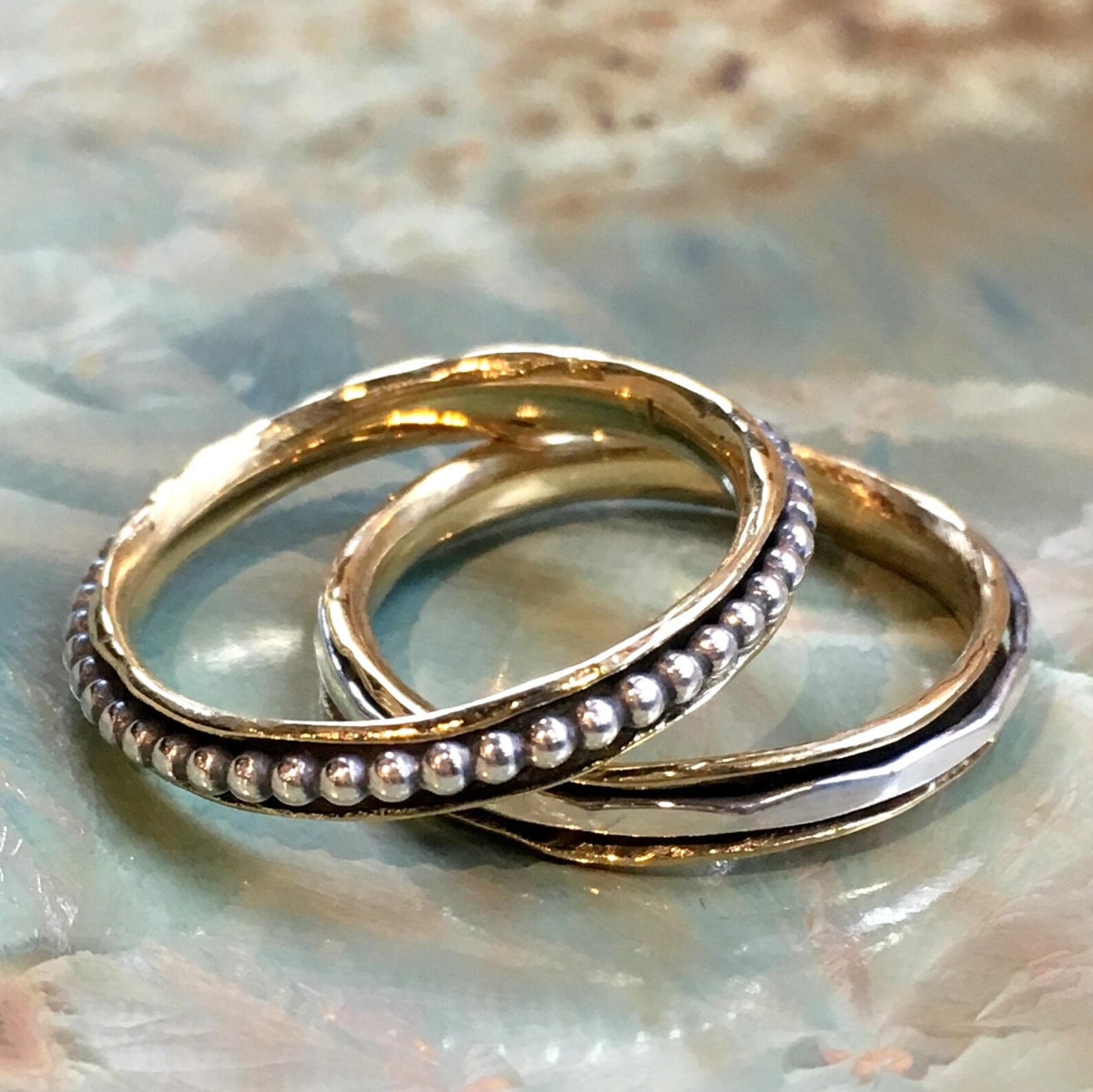 Stacking Ring Wedding Band Skinny Spinner Ring Minimal - Etsy