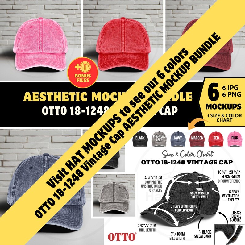 OTTO CAP 18-1248 Size and Color Chart OTTO 18-1248 Vintage Cap Size ...