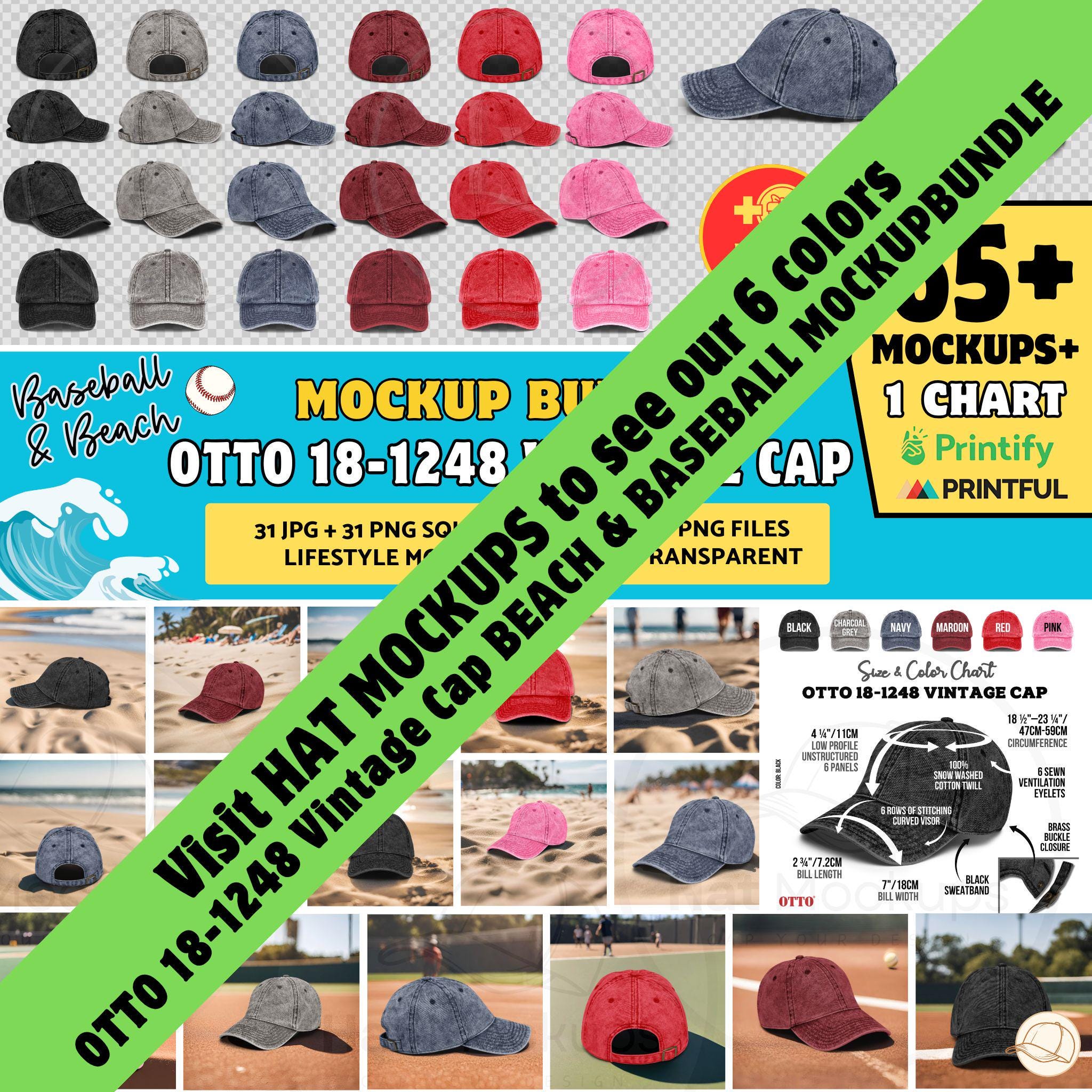 OTTO CAP 18-1248 Size and Color Chart OTTO 18-1248 Vintage Cap Size Chart Printful Dad Hat,otto ...