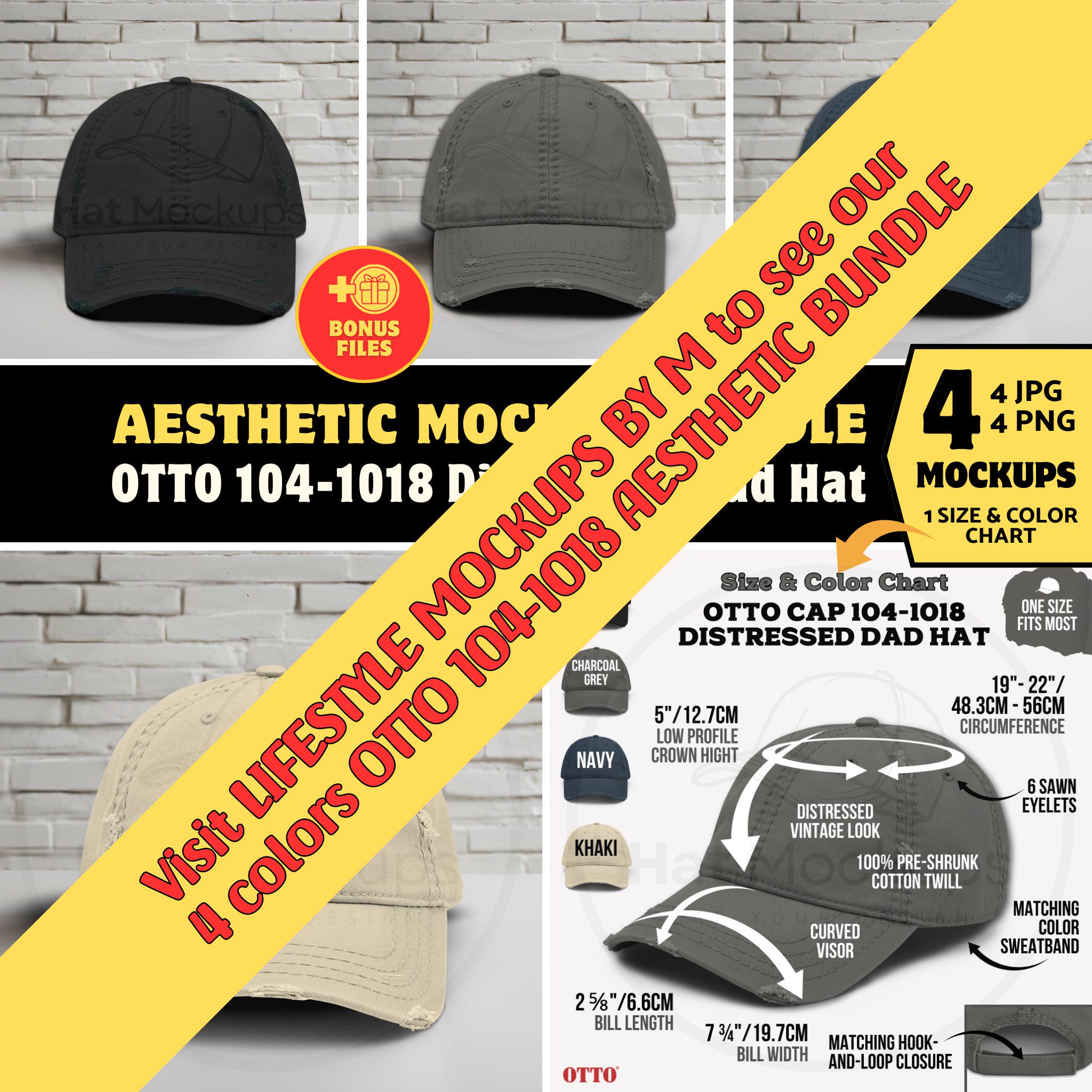 DISTRESSED DAD HAT Size and Color Chart Otto 104-1018 Distressed Dad ...